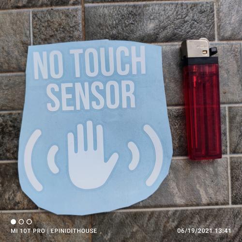 Jual No touch sensor protokol kesehatan lift parkir covid sign cut ...