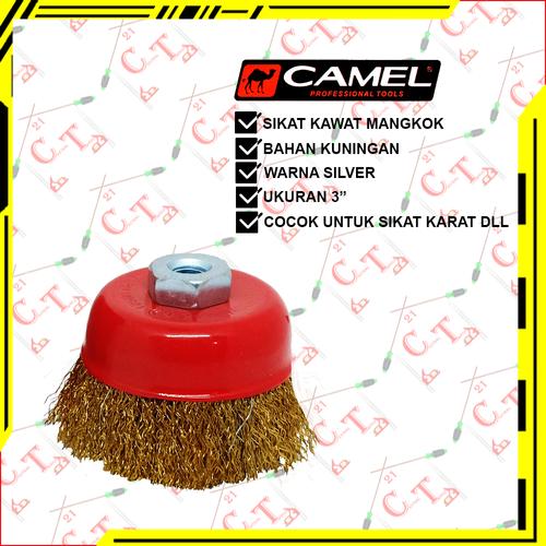 Jual Sikat Kawat Kuningan Camel 3 Inch - SIkat Mangkok - Sikat Bulat ...