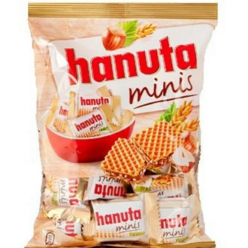 Jual Hanuta mini hazelnuts chocolate waffle wafer bentuk waffle 200 gr ...