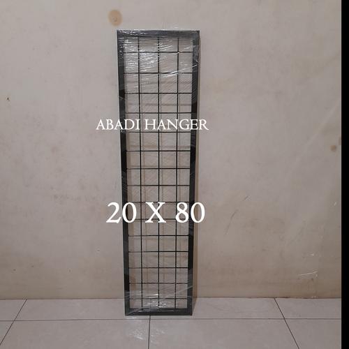 Jual jaring ram besi coating putih/hitam bingkai 20 x 80 cm - Silver ...