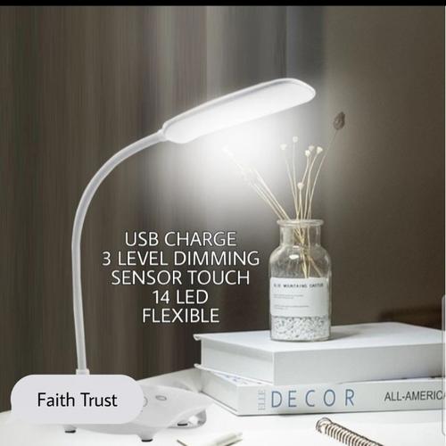 Jual Lampu Meja Belajar LED lampu baca portable sensor sentuh USB ...