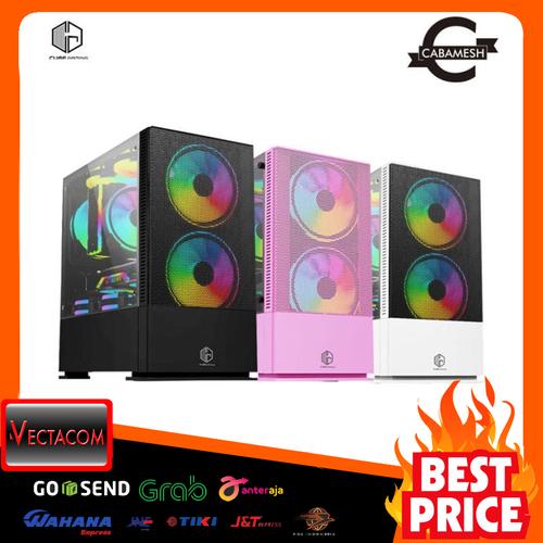 Jual Casing Cube Gaming CABAMESH - Tempered Glass m-ATX Gaming Case ...
