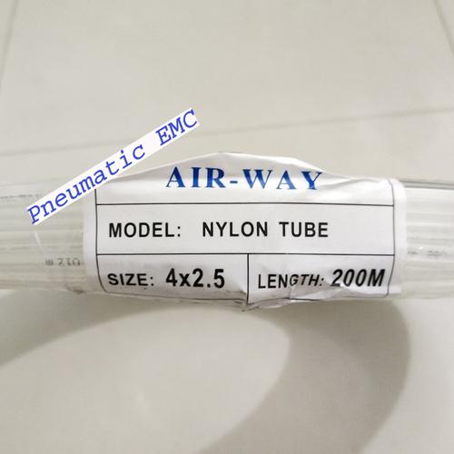 Jual Tubing Nylon Tube Dia. 4MM x 2,5MM / Mtr Clear or Black Pneumatic - Pu - Putih - Jakarta ...