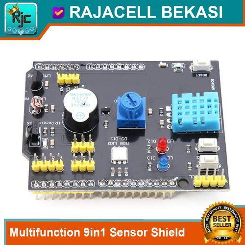Jual Multifunction 9in1 Sensor Shield LM35 DHT11 LDR IR LED for Uno ...