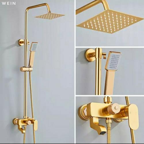 Jual Shower tiang gold/shower column 3 way gold emas model toto grohe ...