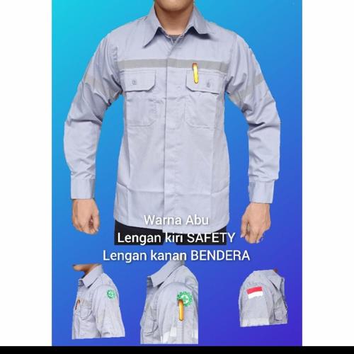 Jual Seragam atasan scotlet seragam werpack karyawan seragam safety ...