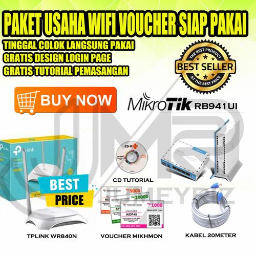 Jual paket wifi voucher mikrotik Rb941Ui+WR840N full setting - Jakarta ...