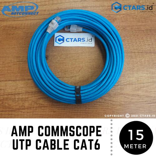 Jual AMP Commscope UTP Cable Cat6 Kabel Data SIAP PAKAI 15 Meter Cat 6 ...