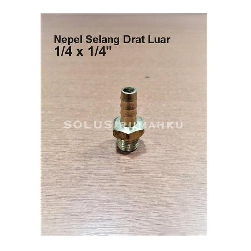 Jual Nepple Selang Air Drat Luar 1/4" Selang 1/4" Nipple Nipel Nepel ...