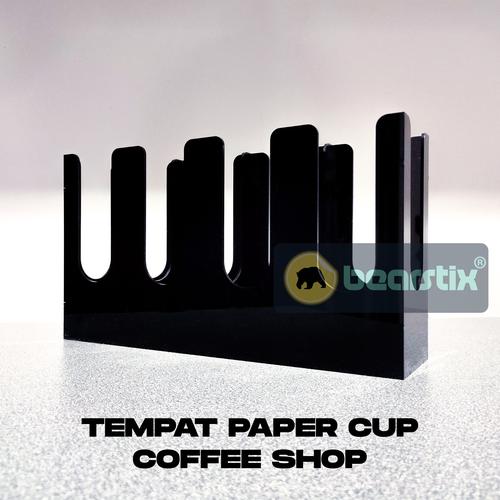 Jual Rak Tempat Paper Cup Holder Minuman Kopi Coffee Shop Cafe Barista ...