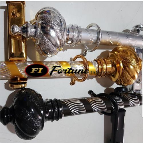 Jual Rel rolet pipa batang tiang ulir bulat kristal gorden murah tebel ...
