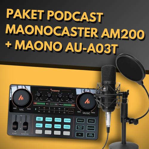Promo Paket Podcast Recording Maonocaster Maono AM200 + Mic MAONO AU ...