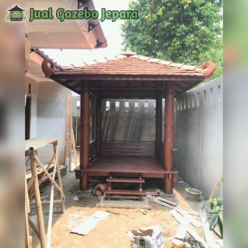 Jual Gazebo Kayu Kelapa Atap Genteng | Gasebo Tiang Motif - Kab. Jepara ...