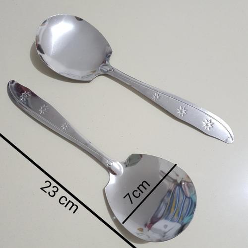 Jual Sendok Saji BENTUK BULAT POLOS Prasemanan Sayur Sop Stainless ...