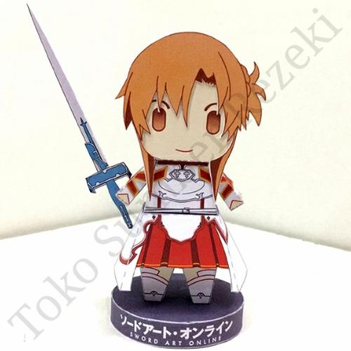 Jual Action Figure Sword Art Online Asuna Yuuki Papercraft SAO Paper ...