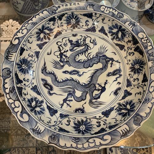Jual Piring pajangan keramik porcelain china antik lawas langka jumbo ...