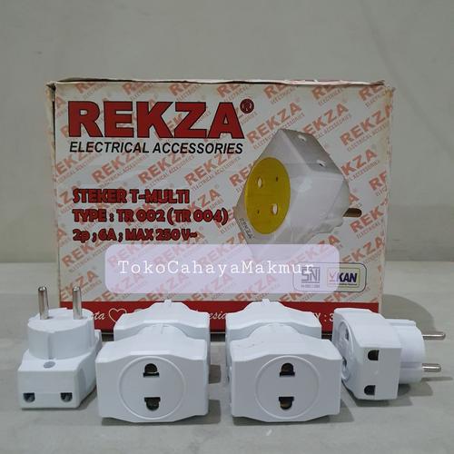 Jual Steker T Multi Rezka / Steker Colok 3 Lubang / Colokan Listrik ...