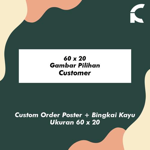 Jual Custom Order Poster Kayu Ukuran 60Cm x 20Cm - Kota Sukabumi ...