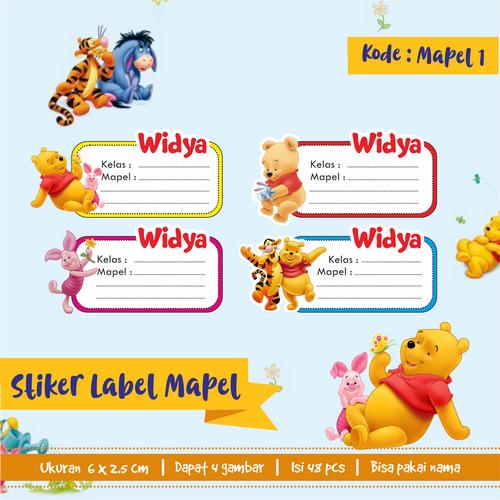 Jual Stiker Mata Pelajaran / Stiker Buku / Stiker Mapel isi 40 pcs (1-5 ...