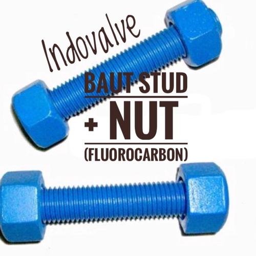 Jual Baut Stud & Nut Fluorocarbon 5/8 x 4" inch ; Stud Bolt ...