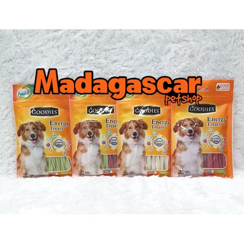 Jual snack anjing goodies dental energy triple twist 125gr- 4 varian ...