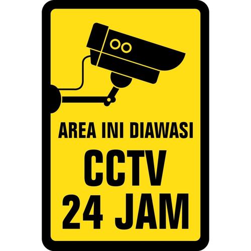 Jual Sign CCTV - Rambu CCTV - Petunjuk CCTV 30 x 20 - Kota Surabaya ...