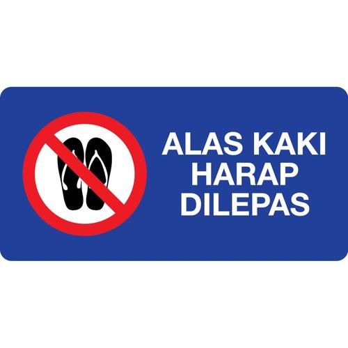 Jual Sign Sandal Dilepas -Petunjuk Sandal Dilepas-Alas Kaki Dilepas 30 ...