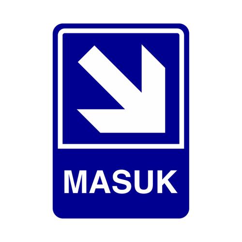Jual Sign Masuk - Rambu Masuk - Petunjuk Masuk B 35 x 50 - Kota ...