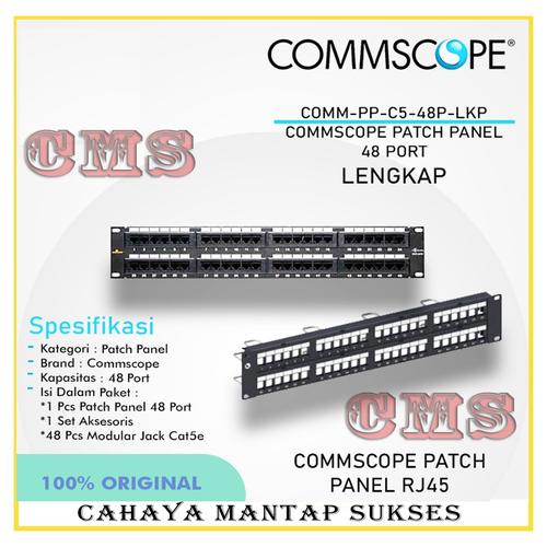 Jual Patch Panel 48 Port Lengkap Modular Jack CAT 6 AMP COMMSCOPE BATAM ...