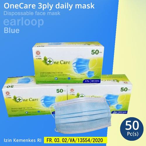 Jual Masker 3Ply / Masker Earloop Mask 3 Ply Grade Izin BNPB Isi 50 ...