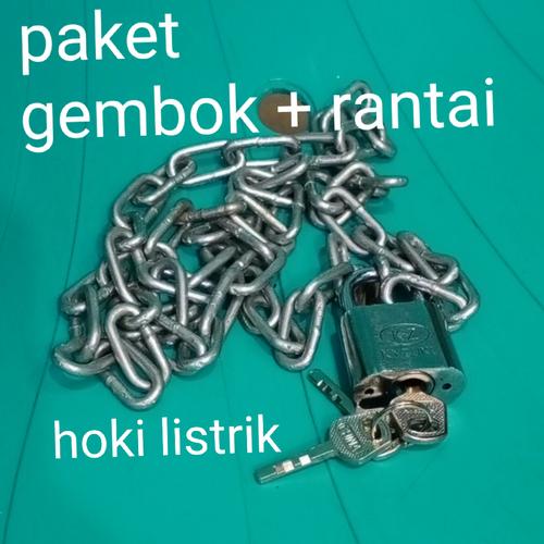 Jual Paket Gembok Rantai 3mm + gembok 30mm / gembok rantai tabung gas ...