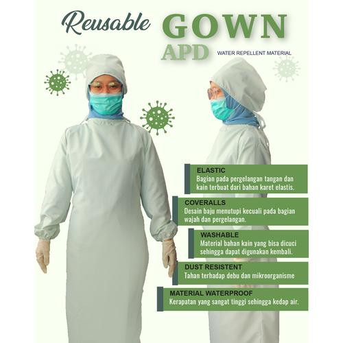 Promo GOWN APD Reusable Mint Color - biru elektric - Jakarta Timur ...