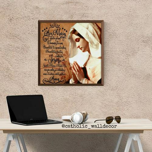 Jual Hiasan dinding Rohani Katolik gambar Bunda Maria doa Ave Maria ...