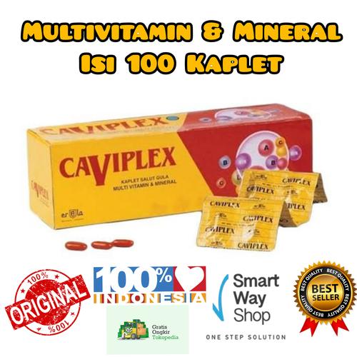 Jual CAVIPLEX Multivitamin dan Mineral 1 Box isi 100 Kaplet ORI BPOM ...