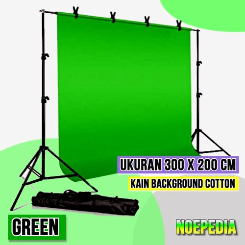 Jual Paket Stand Background 3 x 2 m Backdrop Kain Cotton 300 x 200cm ...