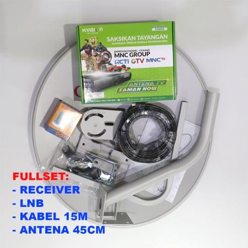 Jual Paket Parabola Mini 45 cm + Receiver + LNB + Kabel 15M - LNB 1 ...
