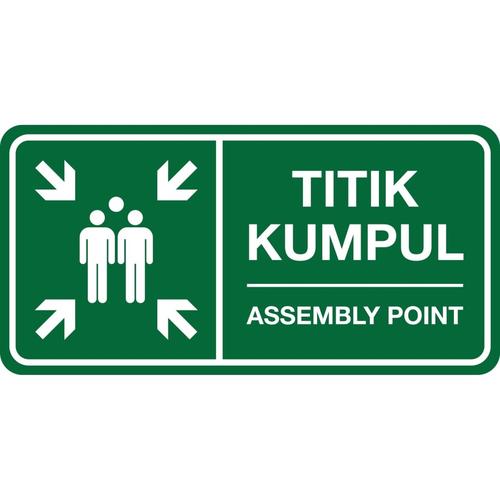Jual Sign Titik Kumpul - Rambu Titik Kumpul - Assembly Point 40 x 20 ...