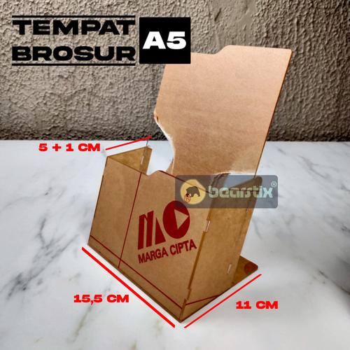 Promo Tempat brosur A5 flyer holder akrilik meja kartu nama cafe resto ...