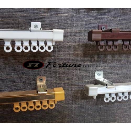 Jual Rel rolet pipa batang tiang kotak gorden silver gold coklat putih ...
