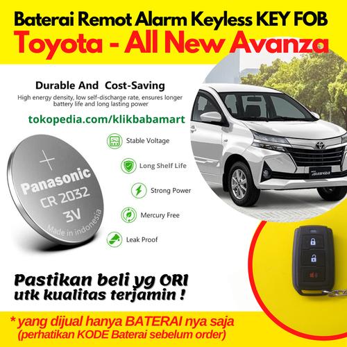 Jual BATERAI REMOT TOYOTA ALL NEW AVANZA BATTERY REMOTE ALARM KUNCI ...