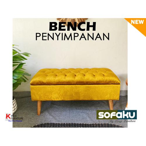 Jual MOZART Bench Penyimpanan Sofaku - Puff Storage Buka Tutup 100 x 40 ...