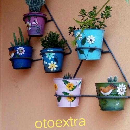 Jual rak pot bunga besi tempel dinding tembok - Hitam, 20 - Kab ...