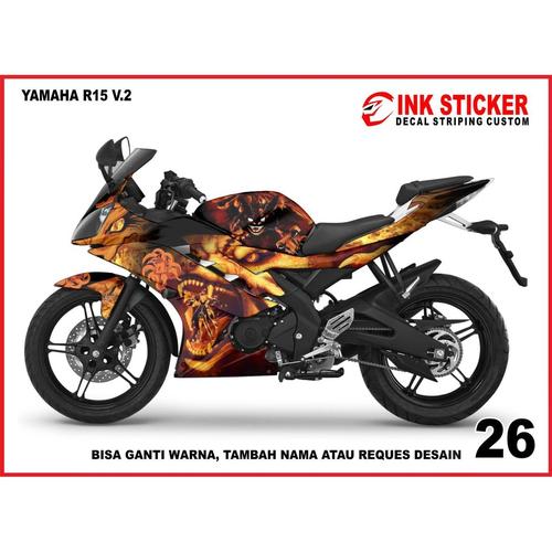 Jual Decal Stiker Motor Yamaha R15 V2 Full Body Modifikasi 26 - Kota ...