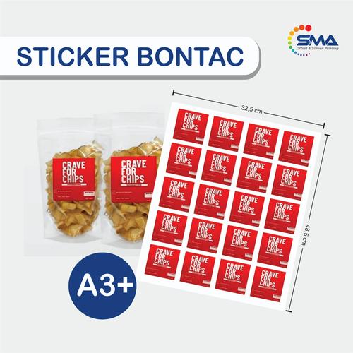 Jual Cetak Sticker Bontak A3+[Bisa Satuan] Stiker Kemasan Label - Kota ...