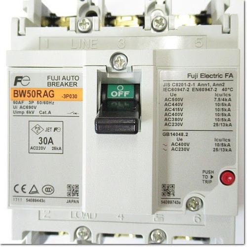 Jual MCCB NFB FUJI BW50RAG BW 50 RAG 3 POLE 10-50A FUJI ELECTRIC 10KA ...