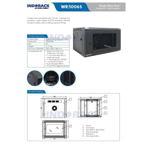 Promo INDORACK WR5008S Rack server 8U 500mm x 600mm Wallmount Cicil 0% ...