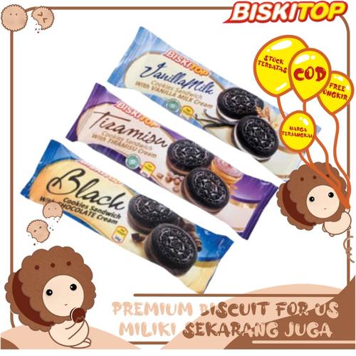 Jual BISKITOP - BLACK COOKIES SANDWICH 30g Biskuit Biskitop Cemilan ...