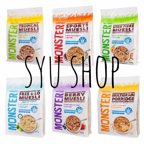 Jual Monster muesli high fibre tropical sports berry free & low ...