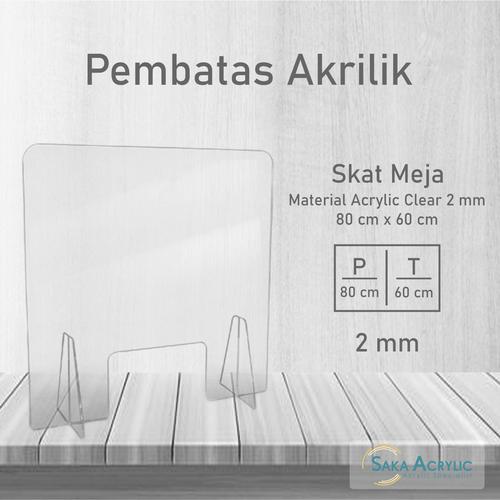 Jual PARTISI / SEKAT / PEMBATAS MEJA AKRILIK TABLE DIVIDER 80 x 60 cm ...