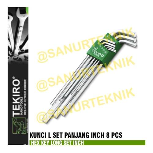 Jual TEKIRO Hex Key LONG SET INCH / Kunci L set INCHI Panjang 5/64-3/8 ...